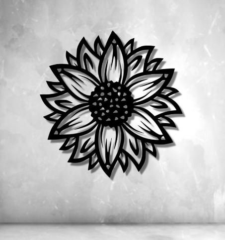 Sunflower Dxf Svg Png Files , Sunflower , Flower , Flowers , Wall , Art ...