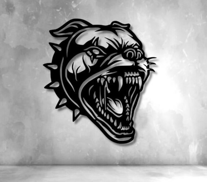 Bulldog Dxf Svg Png Files Bulldog Angry Dog Face - Etsy