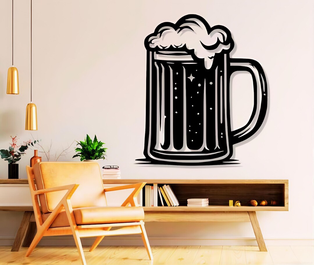 Beer Dxf Svg Png Files , Beer , Glass , Foam , Cold , Pub , Wall Art ...