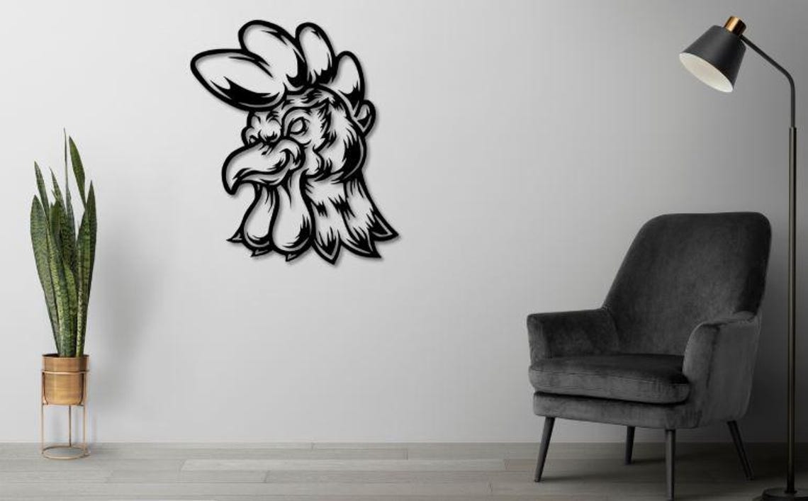Rooster Dxf Svg Png Files Plasma Cut File Chicken Rooster Wall Art for ...