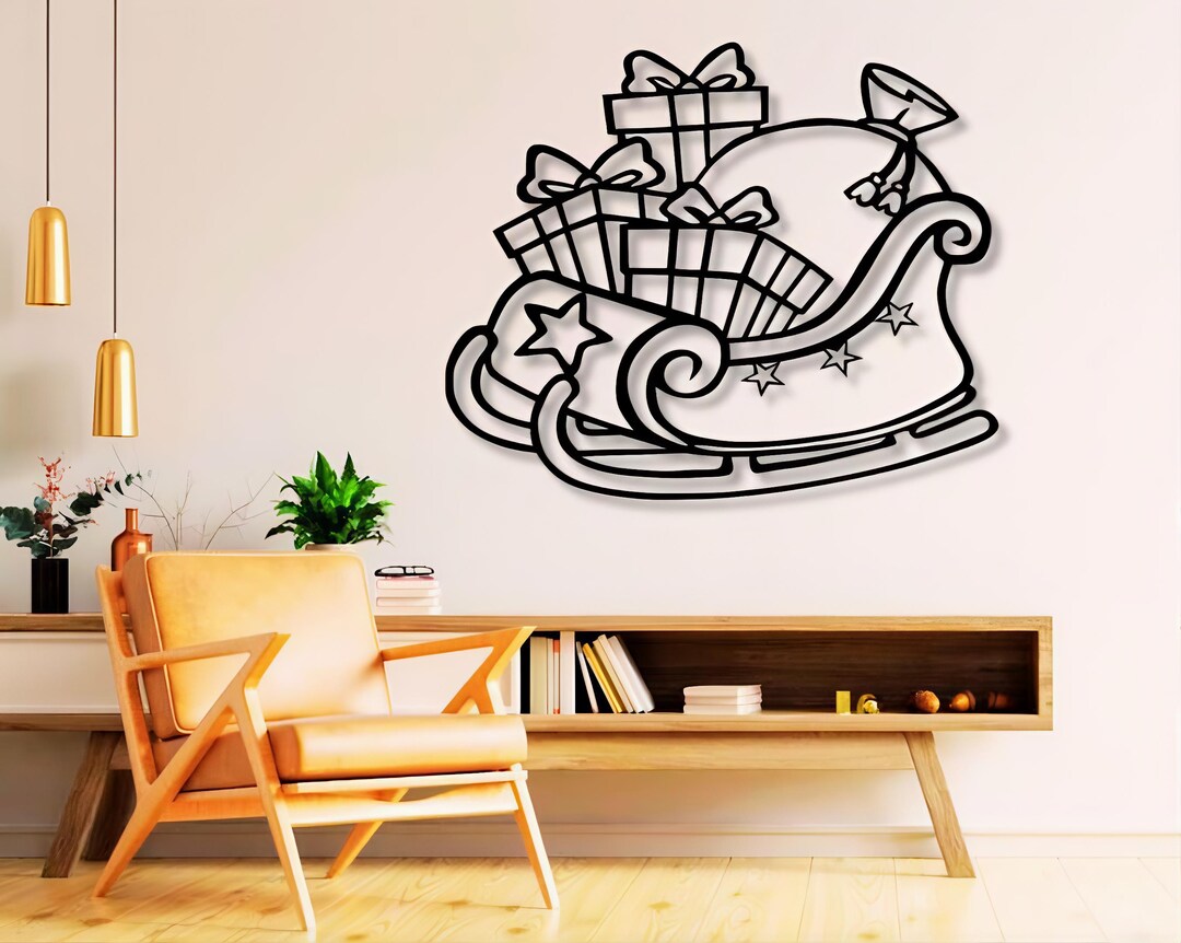 Christmas Sled Wall Decor, Svg Dxf Files (SVG, DXF, PNG) - Etsy