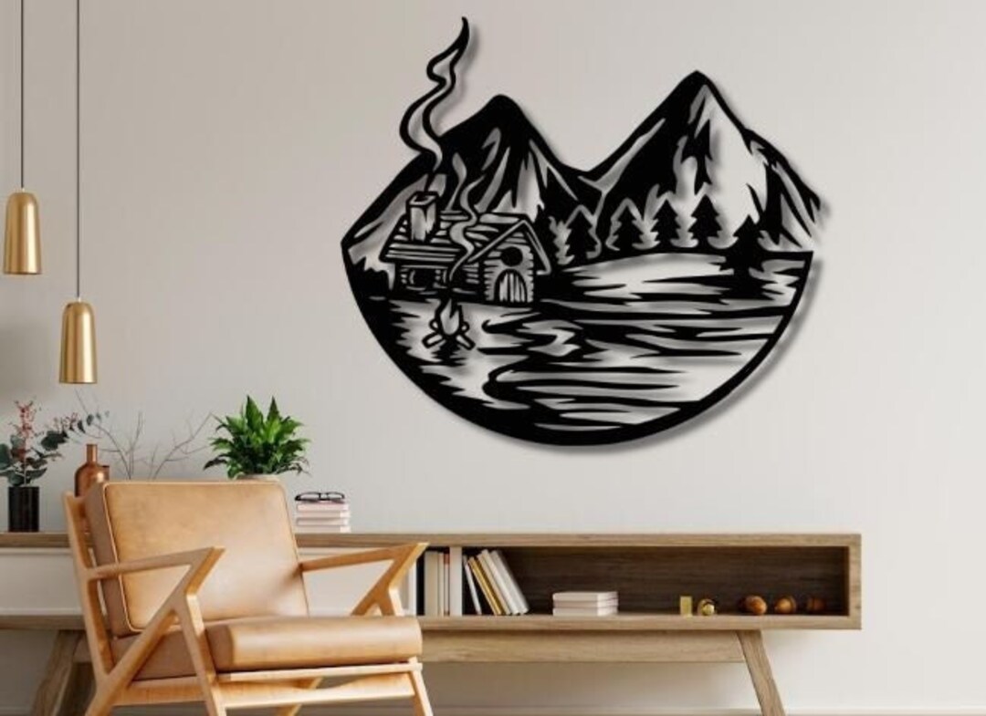 Wooden House Dxf , Svg , Png , Files , Scene , Wood , House , Mountain ...