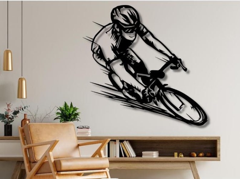 Fast Biker Dxf Svg Png Files Biker Bicycle Cross - Etsy