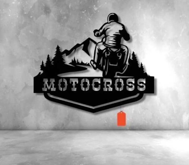 Motocross Dxf Svg Files Wall Art Laser Cut Biker - Etsy