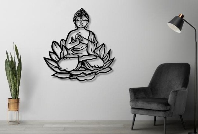 Budha Dxf Svg Png Files Budha Laser Cut Wall Art - Etsy