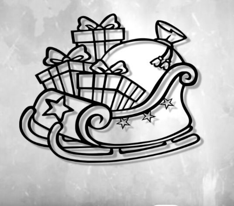 Christmas Sled Wall Decor, Svg Dxf Files (SVG, DXF, PNG) - Etsy