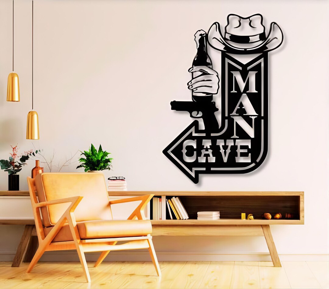 Man Cave Metal Wall Art Files, CNC Laser Plasma Cut (svg, Dxf, Png) - Etsy