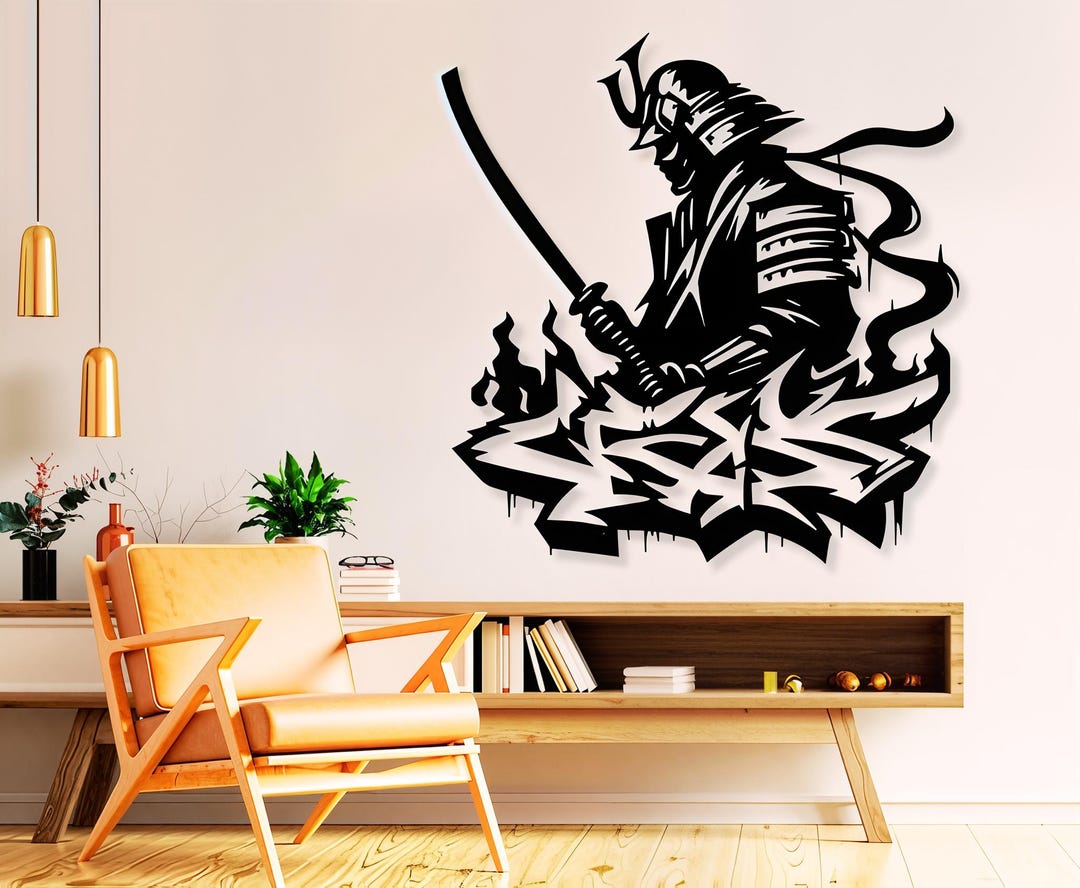 Samurai SVG DXF PNG Files Vector Art Cut File for Cnc Plasma Laser ...