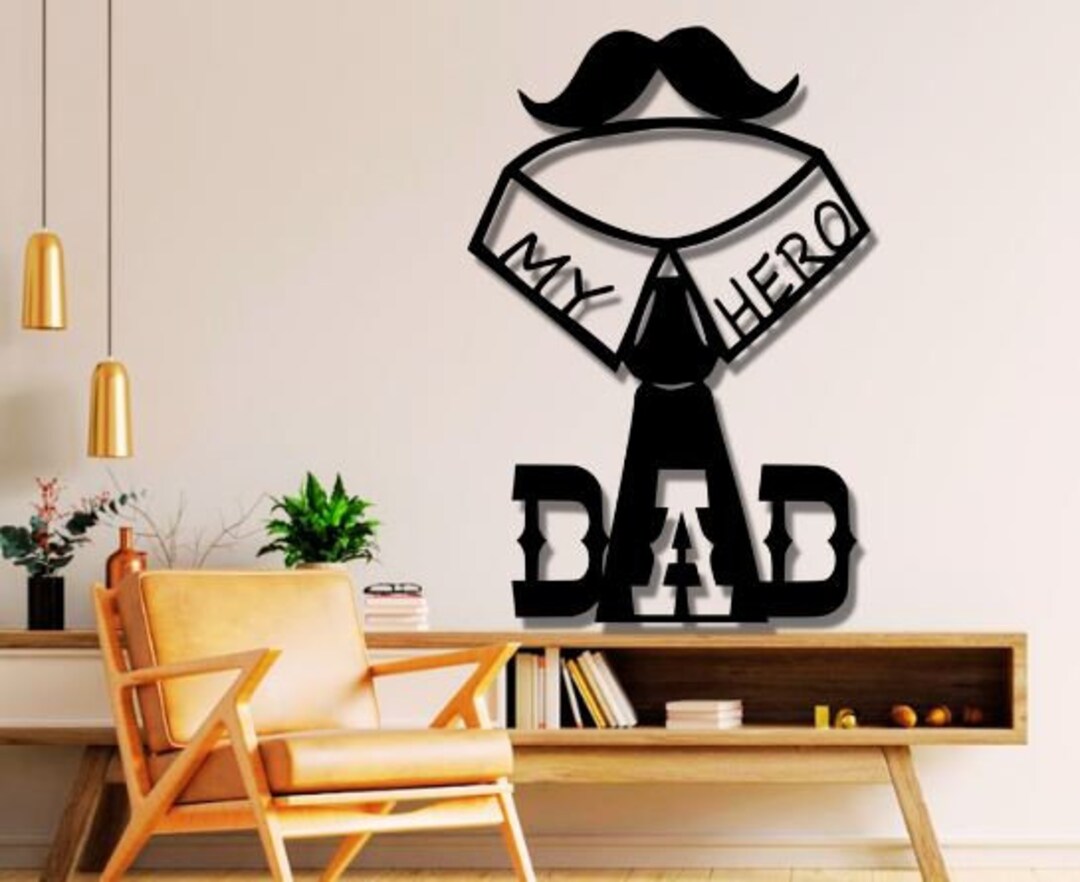 My Hero Dad Dxf Svg Png Files Superhero Dad Moustache - Etsy