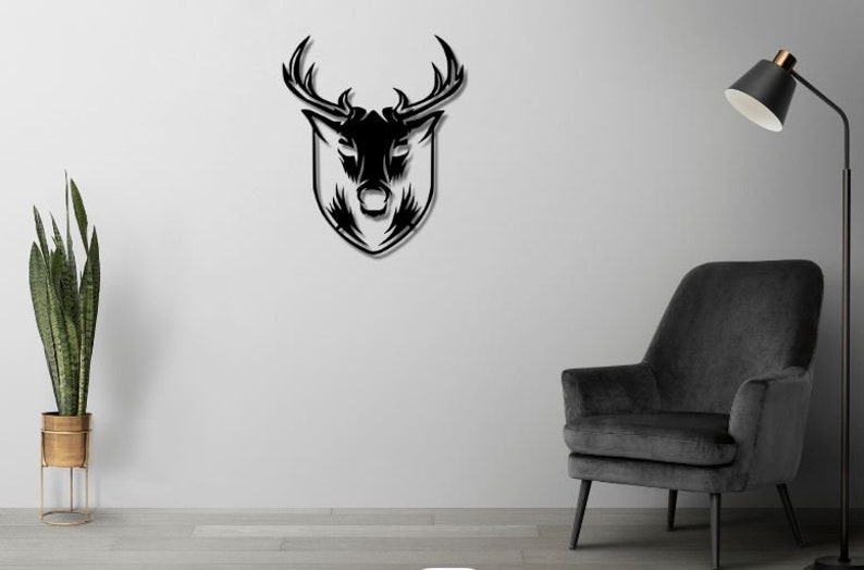 Deer Head Dxf Svg Png Files Deer Horn Horns - Etsy