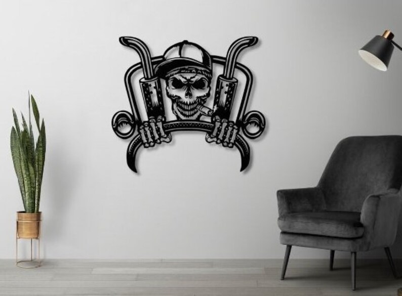Skull Driver Dxf Svg Png Files Metal Wall Art Files, CNC Laser Plasma ...