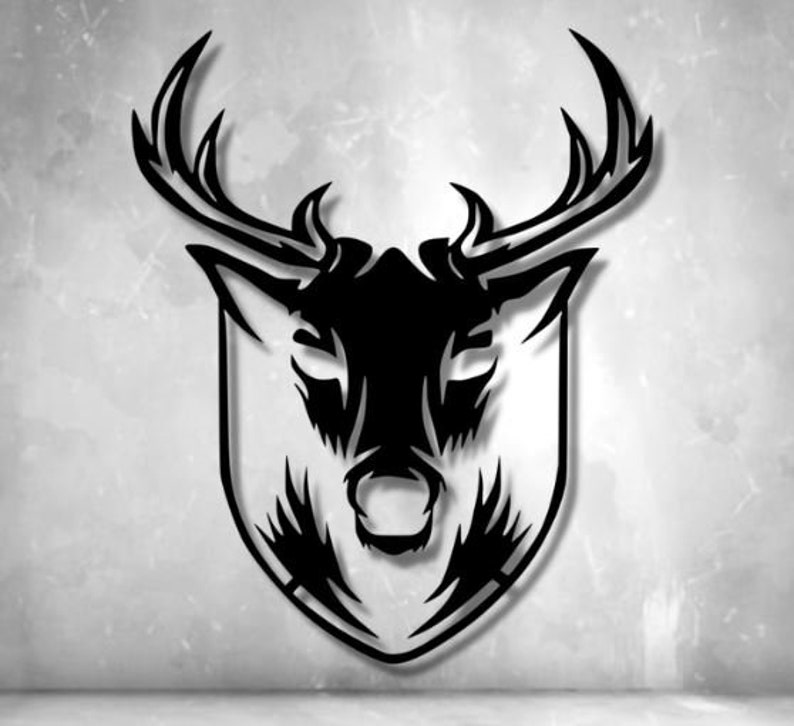 Deer Head Dxf Svg Png Files Deer Horn Horns - Etsy