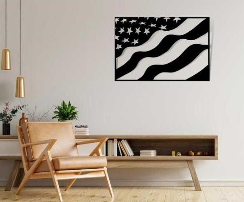 American Flag Dxf Svg Png Files American Flag - Etsy