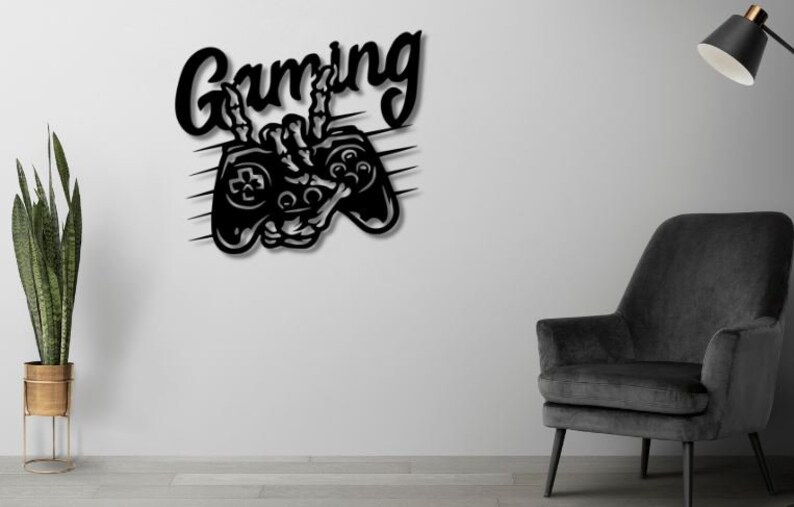 Gaming Dxf , Svg , Png , Files , Wall Art , Gamer , Game , Skeleton ...