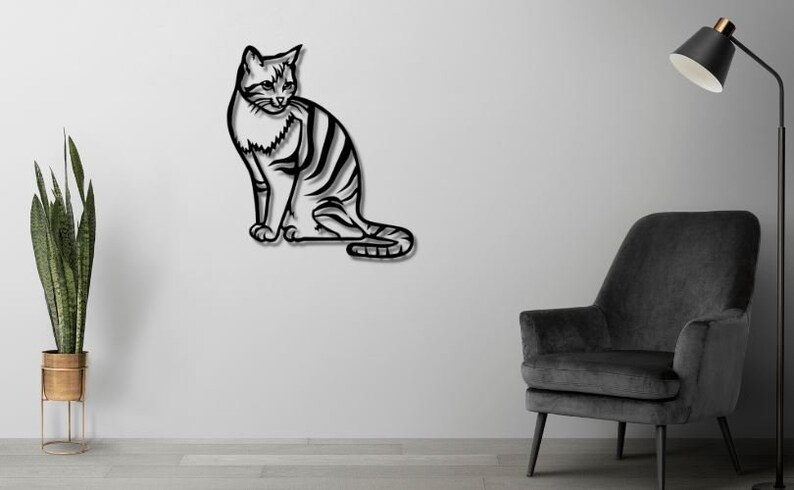 Cat Dxf Svg Png Files Wall Art Files, CNC Plasma Laser Cut Cricut - Etsy