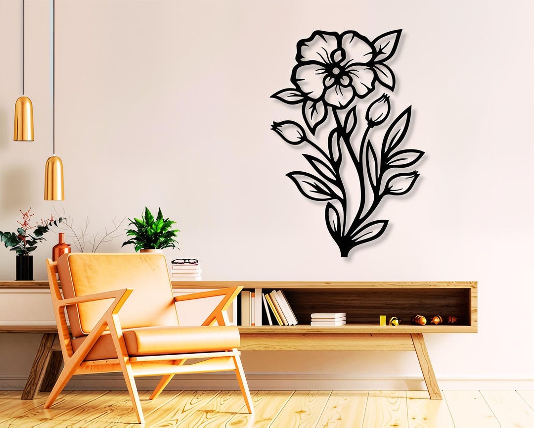 Flower Metal Wall Art, CNC Plasma Laser Cut Files (svg, Dxf, Png) - Etsy
