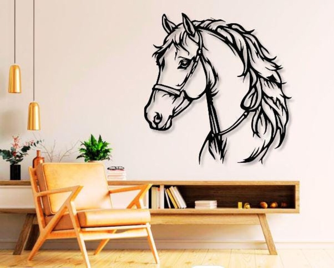 Horse Dxf Svg Png Files Horse Head Wall Art Cut File for Cnc Plasma ...