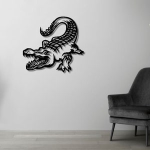 Alligator Dxf Svg Png Files Crocodile Cayman Wild Horror Animal , Cut ...
