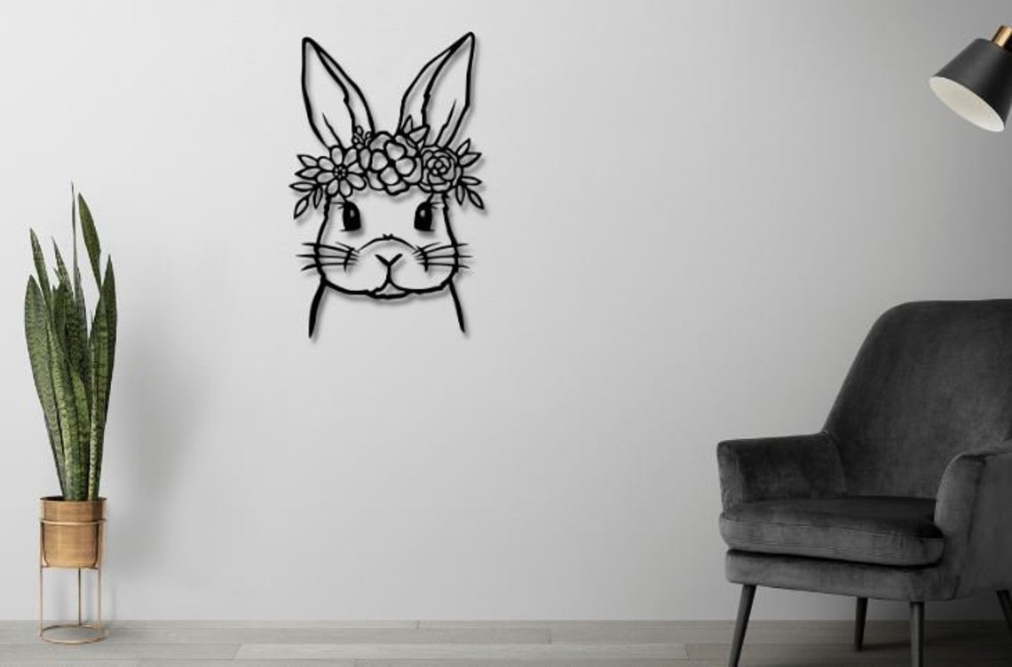 Easter Bunny Dxf Svg Png Files Bunny Rabbit Easter - Etsy