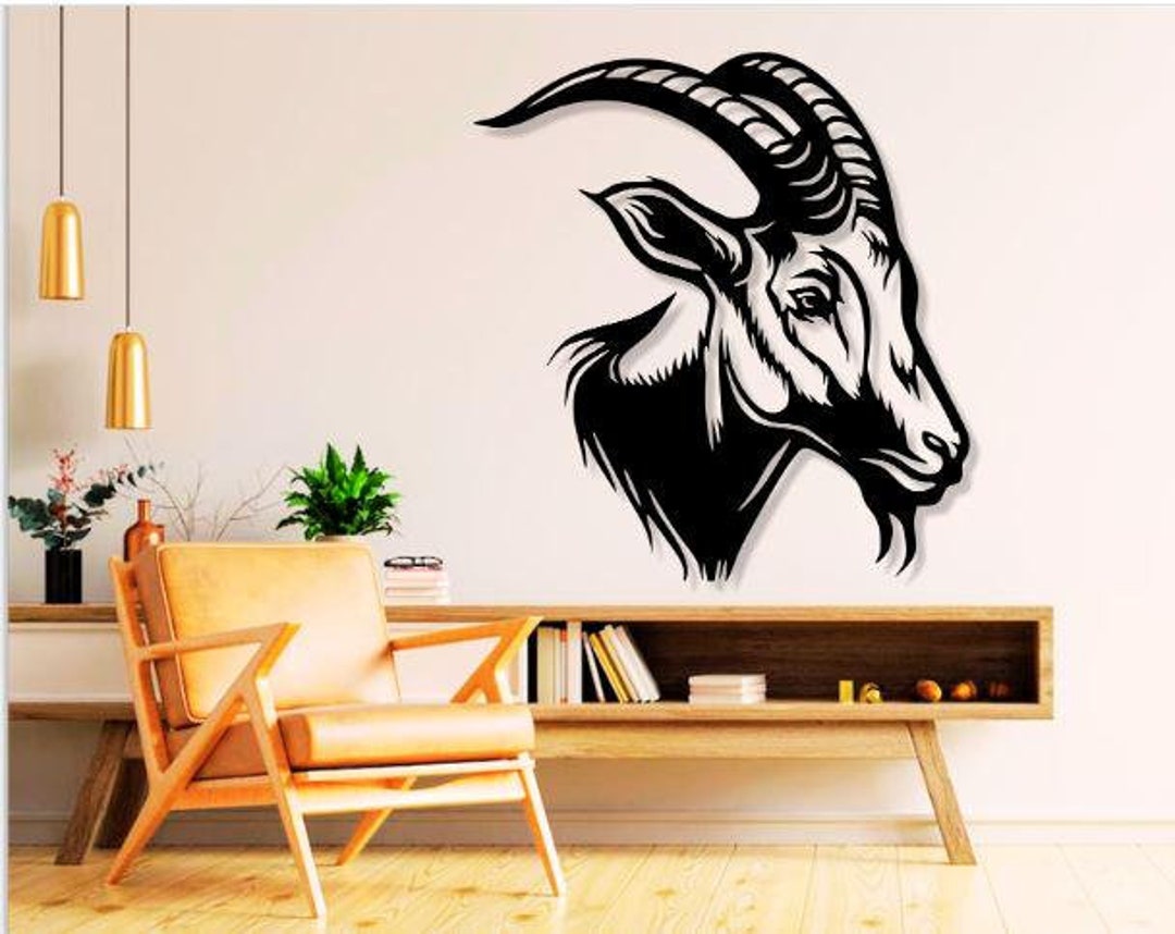 Goat Dxf Svg Png Files Goats Wall Art Cut File for Cnc Plasma Laser ...