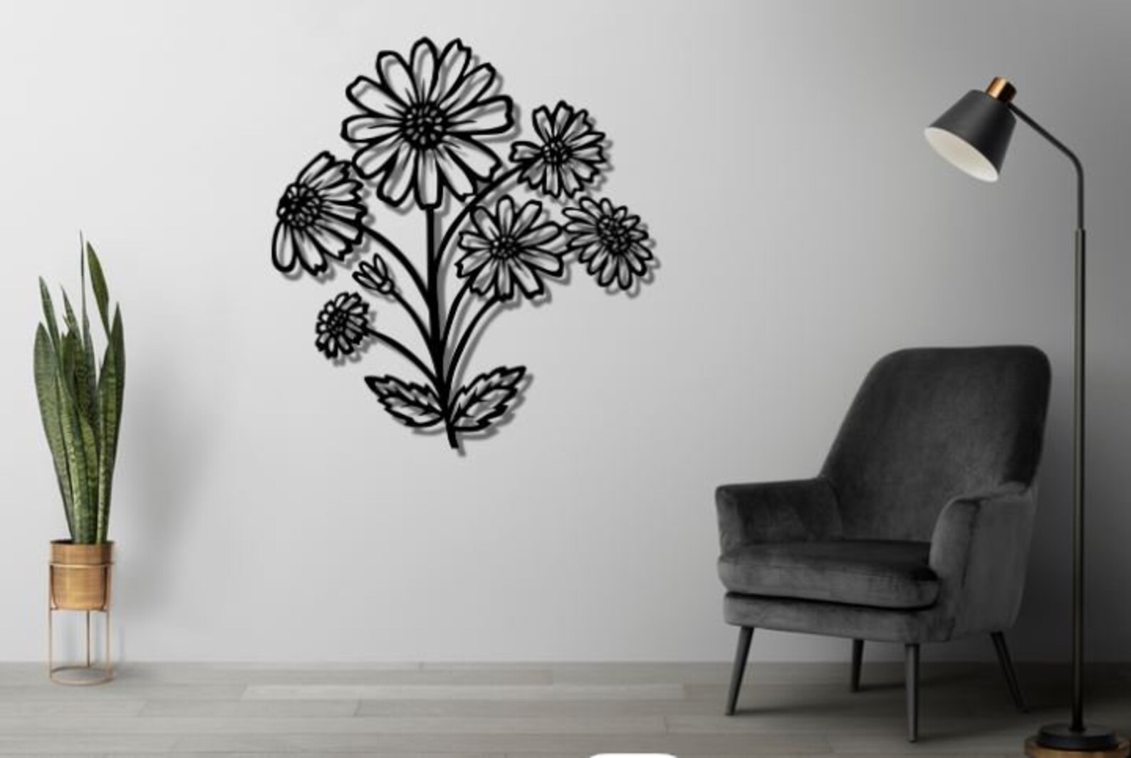 Daisy Metal Wall Art Files, CNC Laser Cut (svg, Dxf, Png) - Etsy