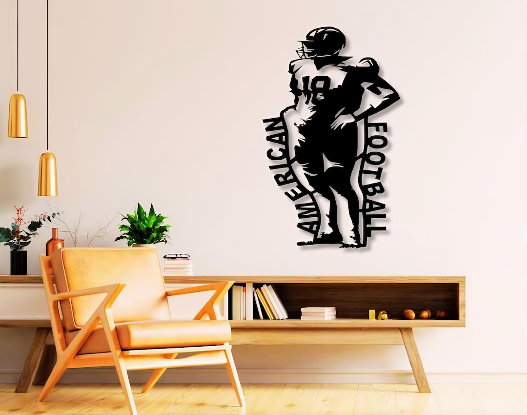 American Football Player SVG DXF , CNC Laser Cut File (dxf, Svg, Png ...