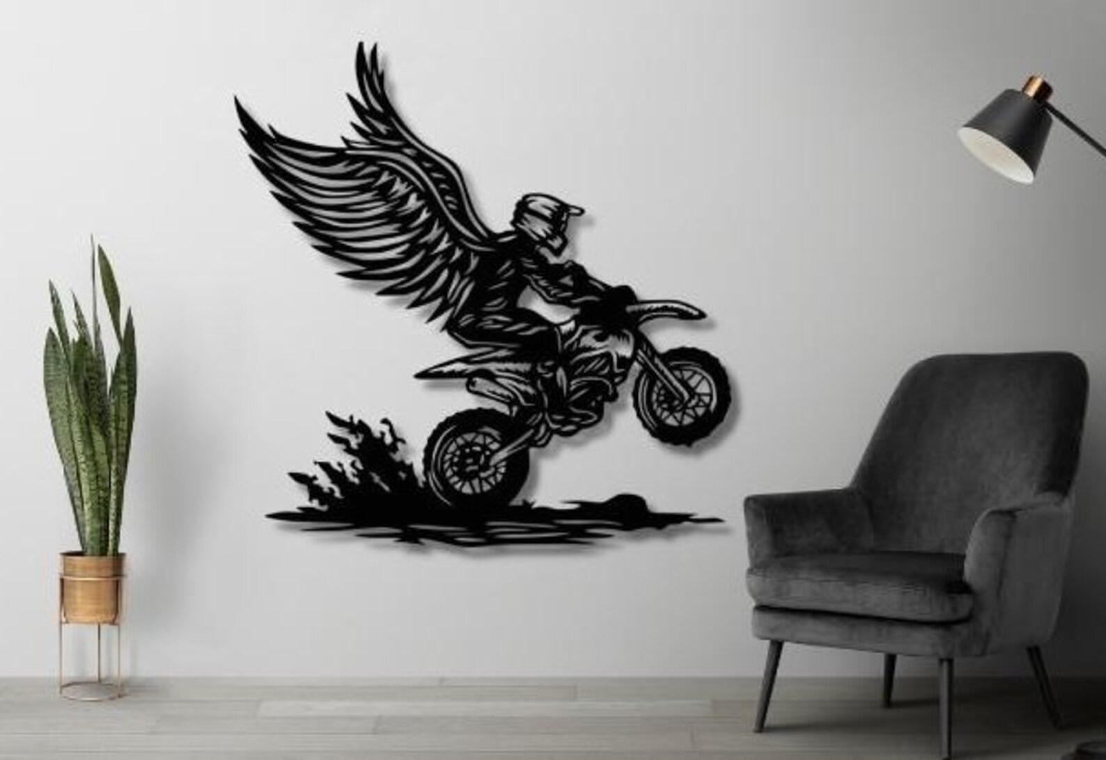 Motorcycle Wings Dxf Svg Files Motorcross Wing - Etsy
