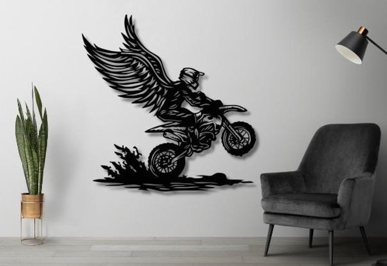 Motorcycle Wings Dxf Svg Files Motorcross Wing - Etsy