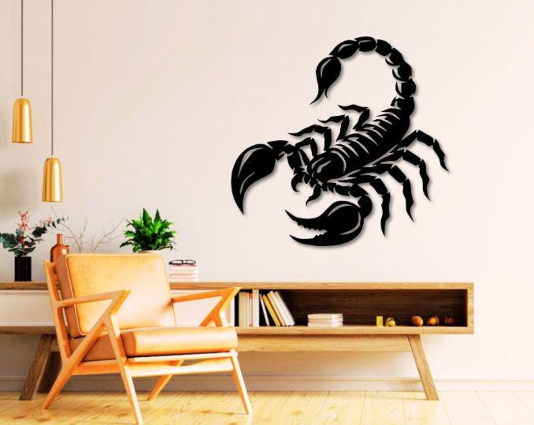Scorpion Dxf Svg Png Files Scorpions Wall Art Vector File for Cnc ...