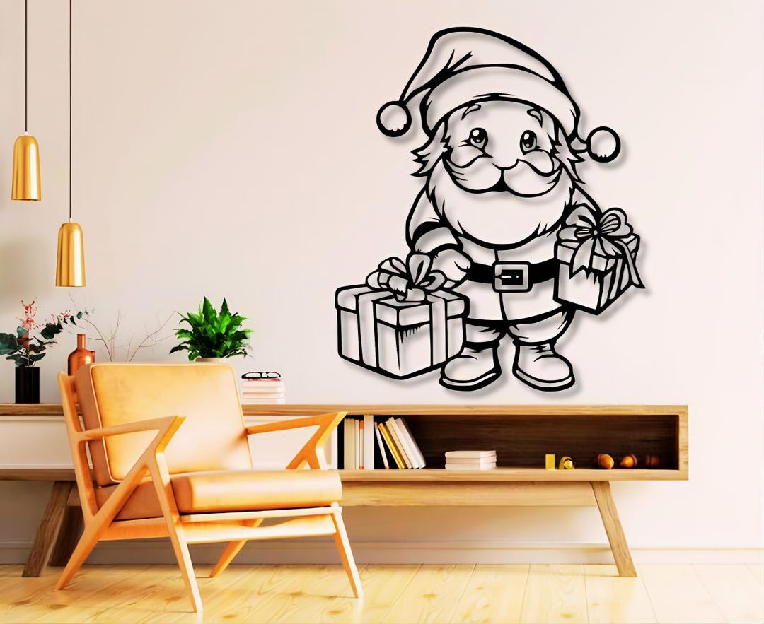 Santa Claus Dxf Svg Png Files Christmas Figure Merry Christmas Cut File ...