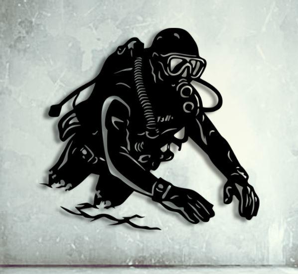 Scuba Diver Dxf Svg Png Files Scuba Diving Wall Art Cut for Cnc Plasma ...