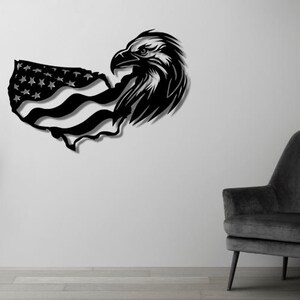 American Flag Eagle Dxf Svg Png Files American America Flag Eagle ...