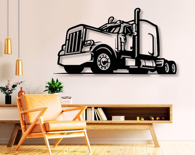 18 Wheeler Semi Truck Dxf Svg Png Files Big Truck Cut File Vector for ...