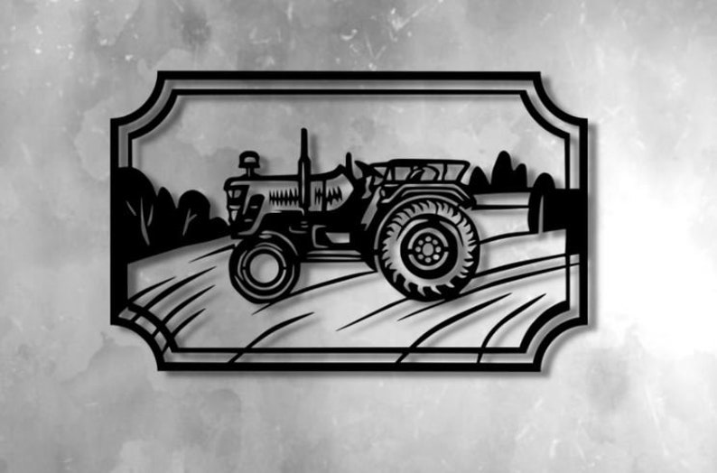 Farmer Tractor Dxf Svg Png Files Farmer Tractor - Etsy