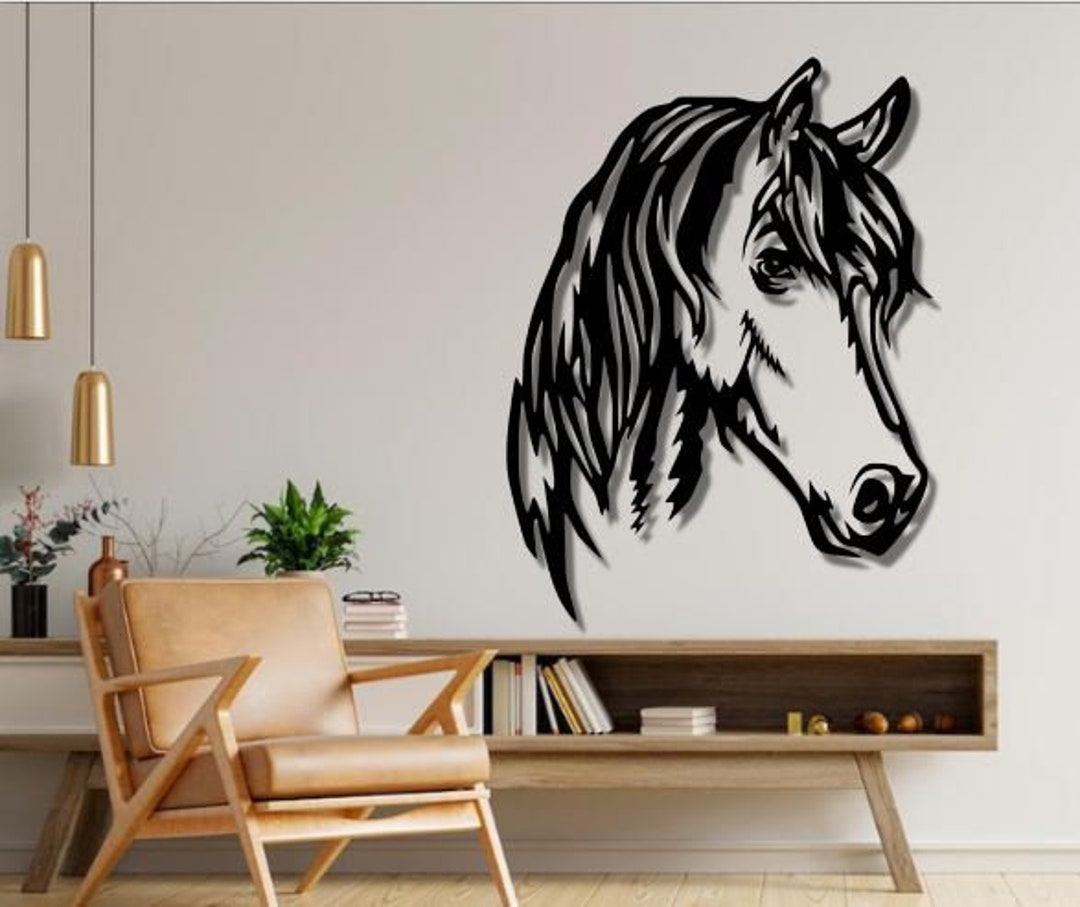 Horse Face Dxf Svg Png Files Horse Head Face - Etsy