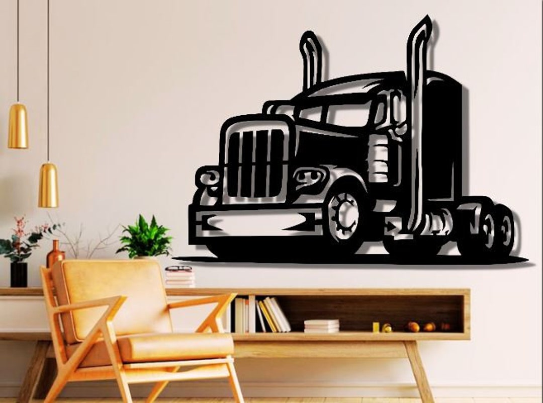 Semi Truck Dxf , Svg , Png , Files , Truck , Lorry , Trucking , Cut ...
