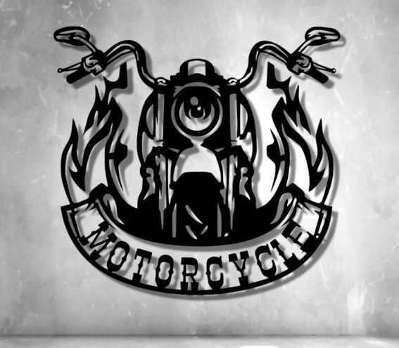 Motorcycle Dxf Svg Png Files , Motorcycle , Fire , Text , Sillhouette ...