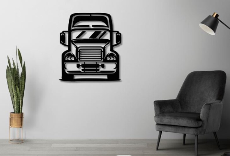 Semi Truck Dxf Svg Png Files Semi Truck Wall Art - Etsy
