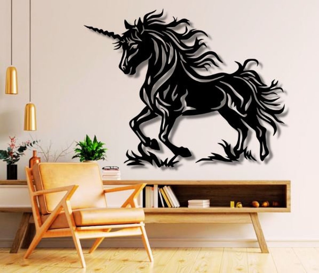 Unicorn Dxf Svg Png Files Unicorn Wall Art Cut File , for , Cnc ...