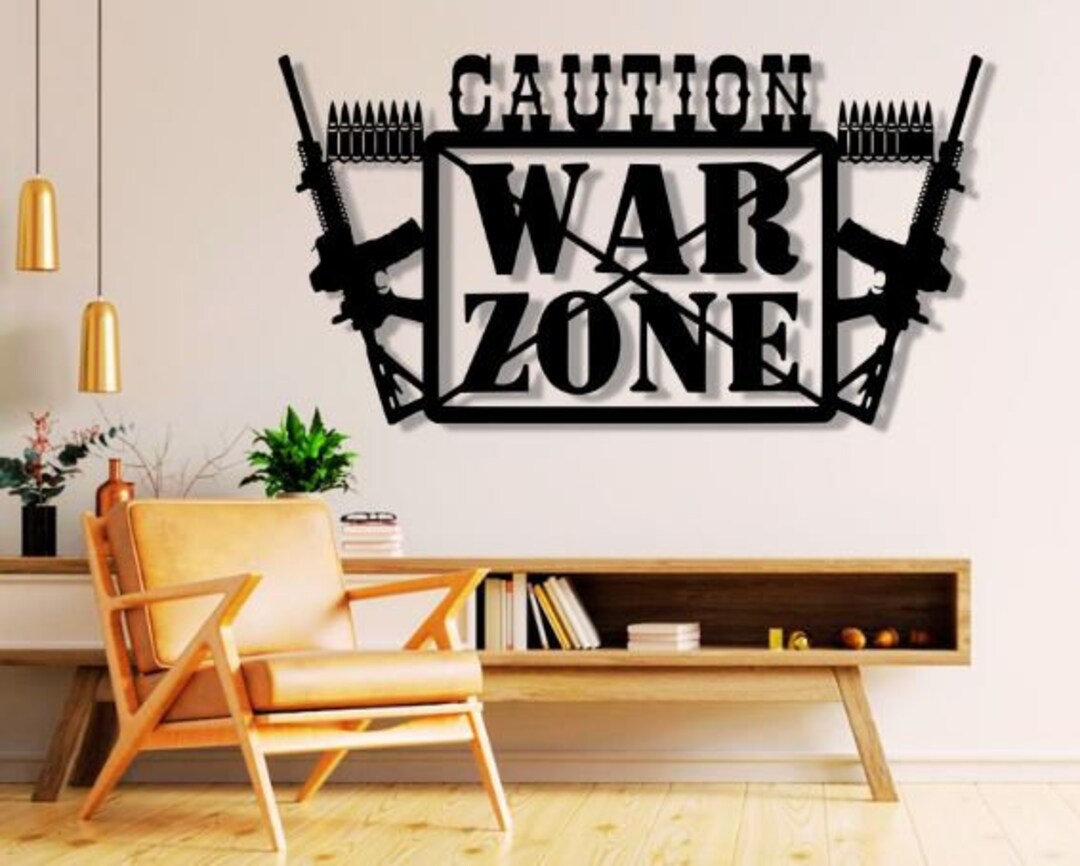 War Zone Dxf Svg Png Files Caution War Area Game - Etsy
