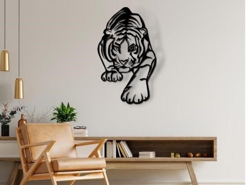 Tiger Dxf Svg Png Files Tiger Wall Sign Laser Cut - Etsy