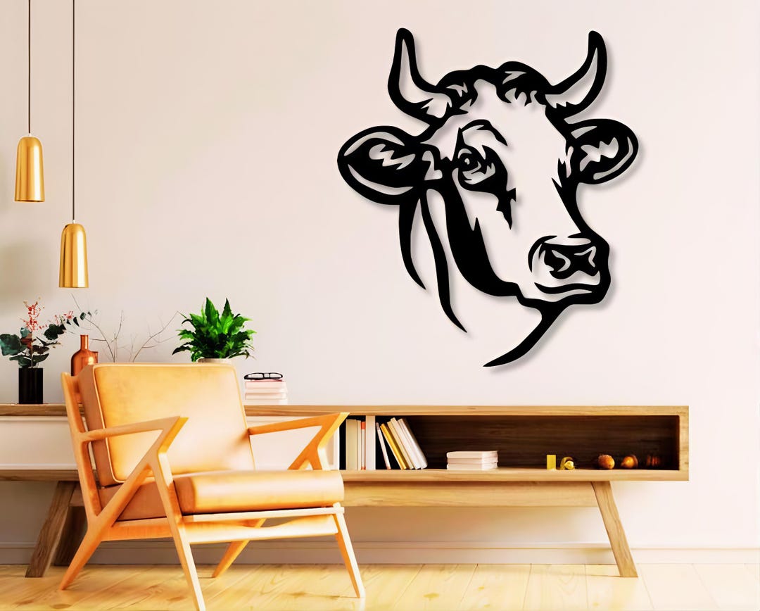 Cow Dxf Svg Png Files Cows Laser Cut File , Face , Head , Farm , Cut ...