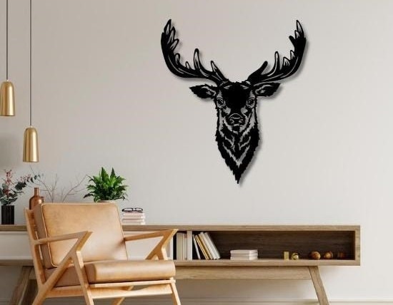 Deer Head Dxf Svg Png Files Laser Cut Plasma Deer - Etsy