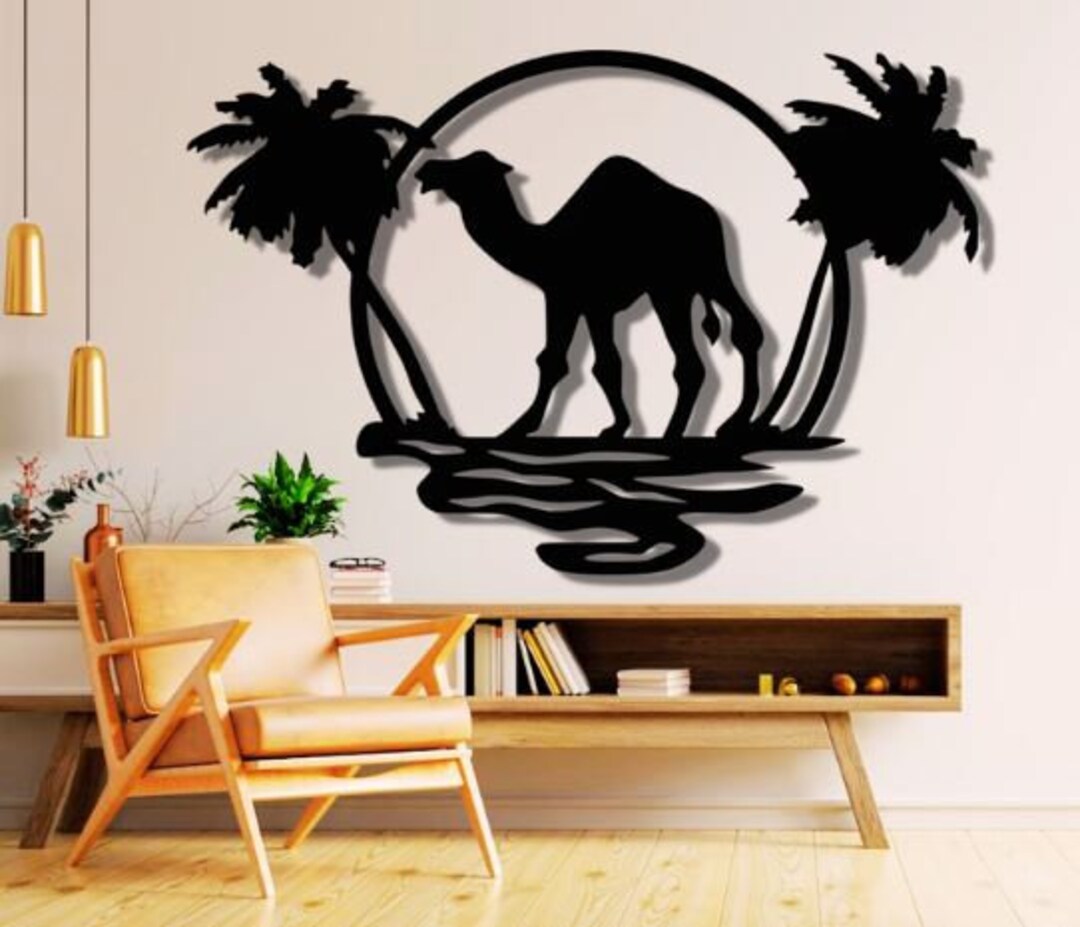 Camel Dxf , Svg , Png , Files , Camel , Deser , Palm , Trees , Oasis ...