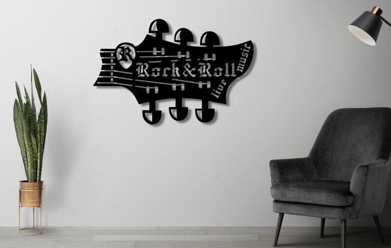 Rock N Roll Dxf Svg Png Files Rock Music Live - Etsy