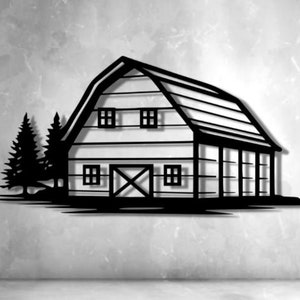 Wood House Dxf Svg Png Files , Farm , Wood , House , Barn , Farmer ...