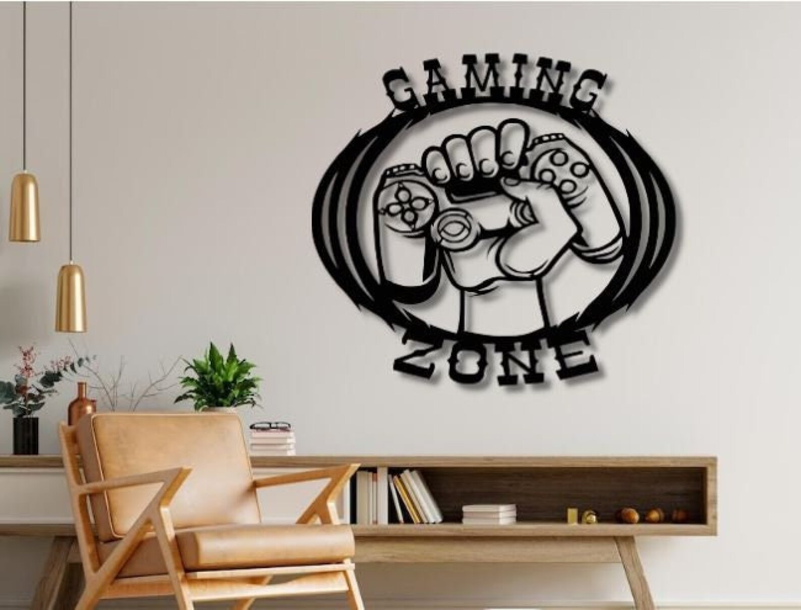 Gaming Zone Dxf Svg Png Files Gamer Laser Cut Wall - Etsy