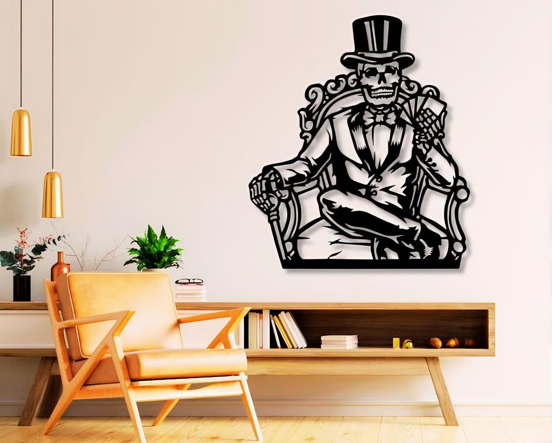 Skeleton Poker Wall Art, Gambling Design (dxf, Svg, Png Files) - Etsy