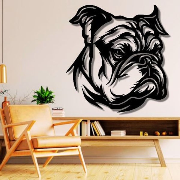 Bulldog Laser Cut - Etsy