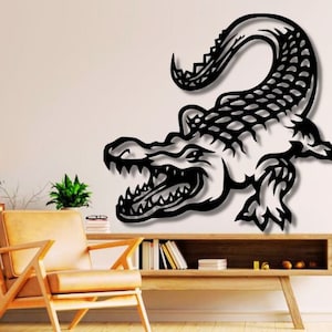 Alligator Dxf Svg Png Files Crocodile Cayman Wild Horror Animal , Cut ...